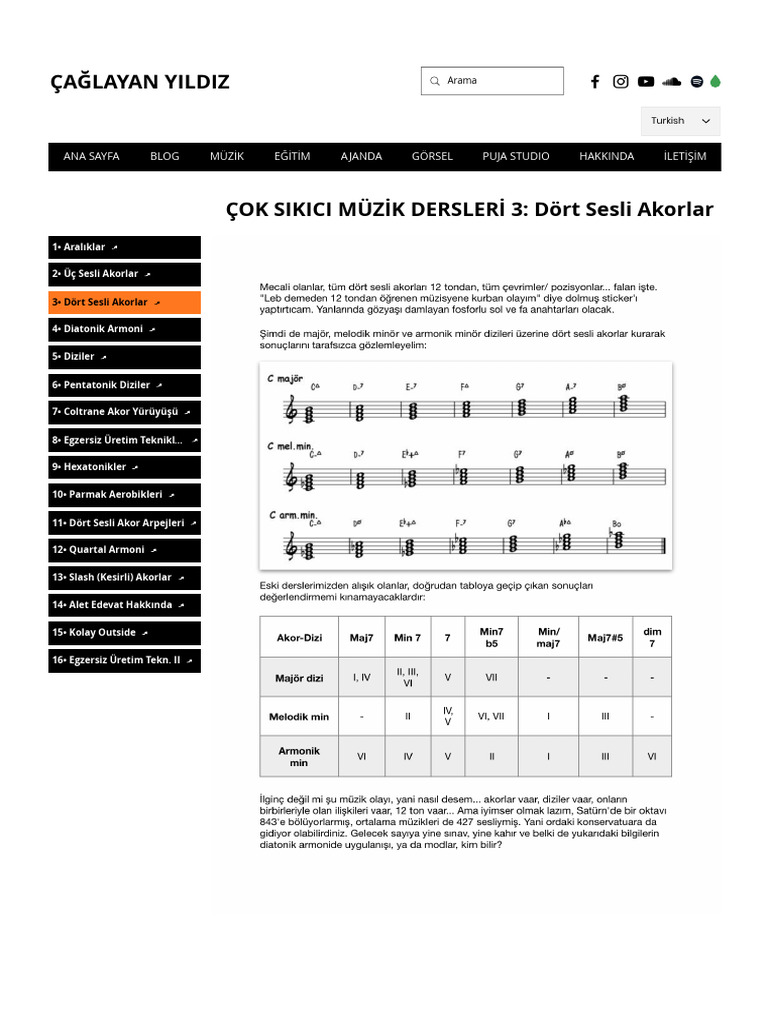 3 - Dört Sesli Akorlar | PDF