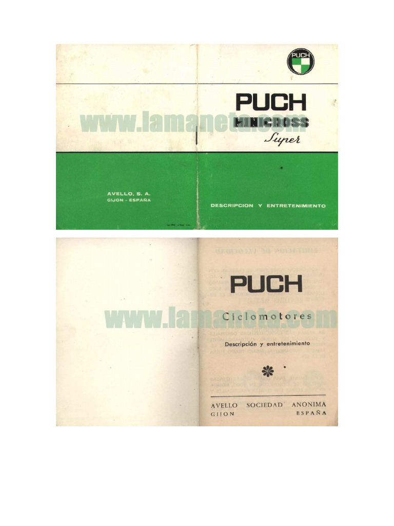 Puch Mini Cross Super Manual Entretenimiento 9018 | PDF