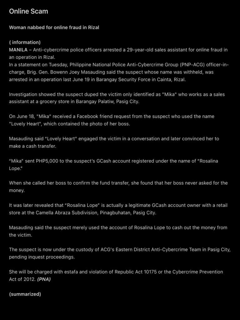 Online Scam | PDF | Confidence Tricks | Internet Fraud