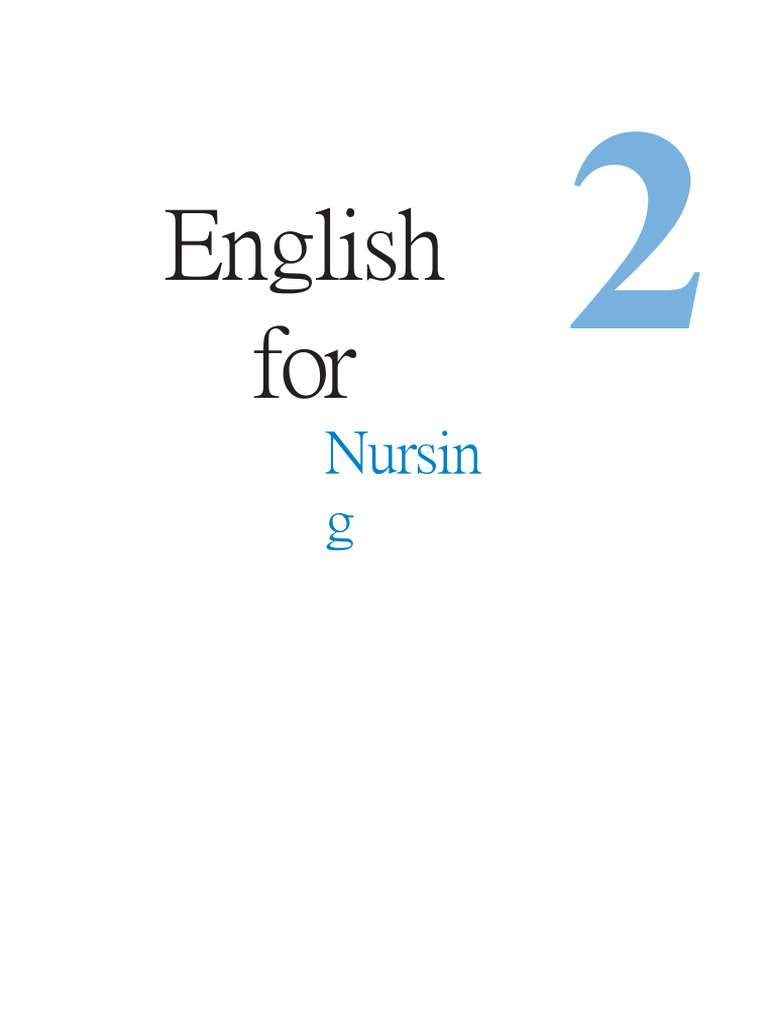 English For Nursing 2 TB | PDF | Wellness