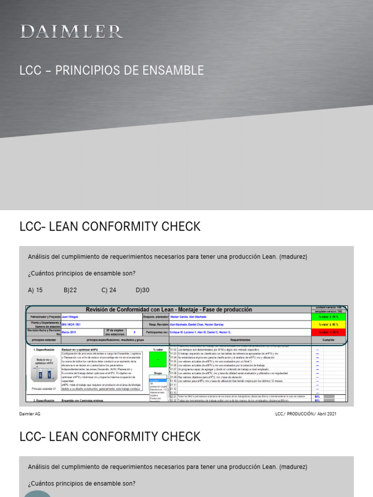 Presentación - LCC - Ensamble | PDF