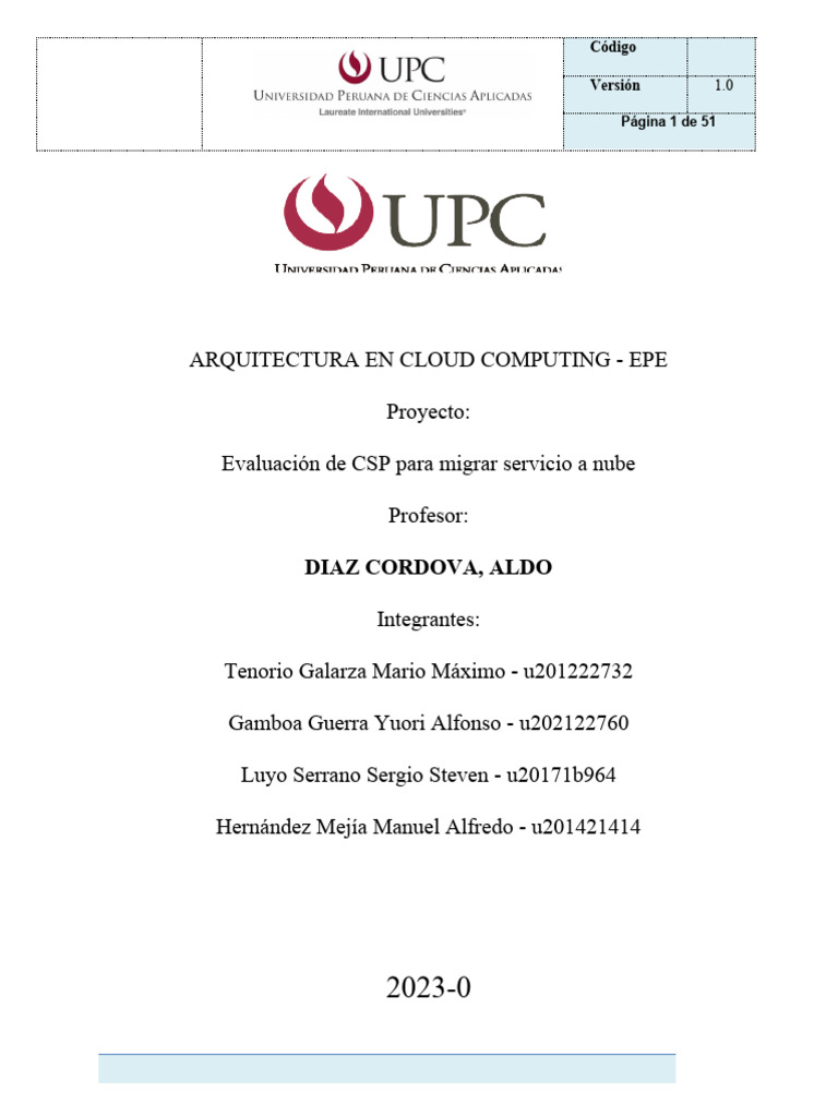Proyecto Cloud | PDF | Informática