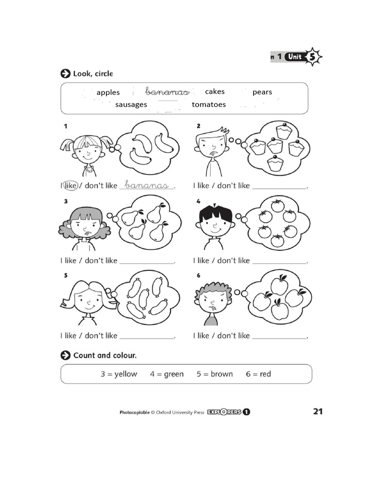 Like, Don't Like Exercise | PDF