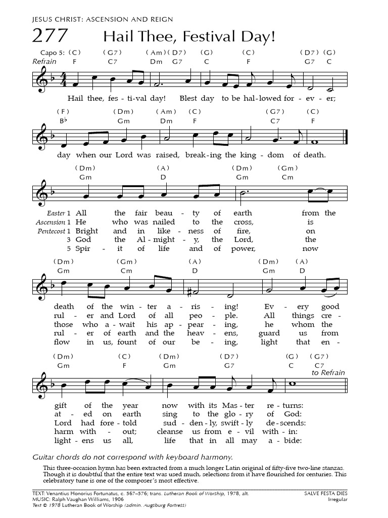 277 Hail Thee Festival Day | PDF