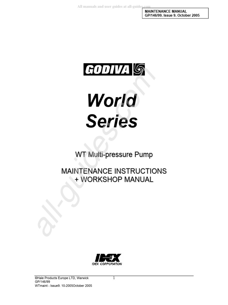 Godiva Pump Maintenance Manual GP/146/99 | PDF | Business | Technology ...