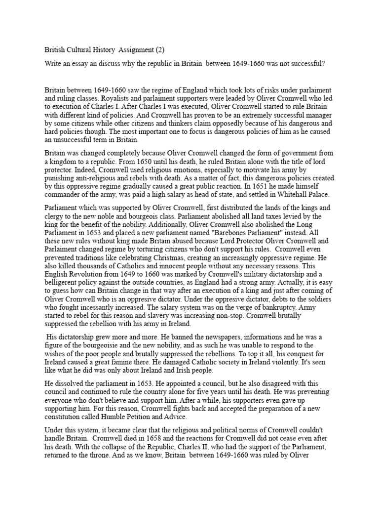 British Cultural History | PDF