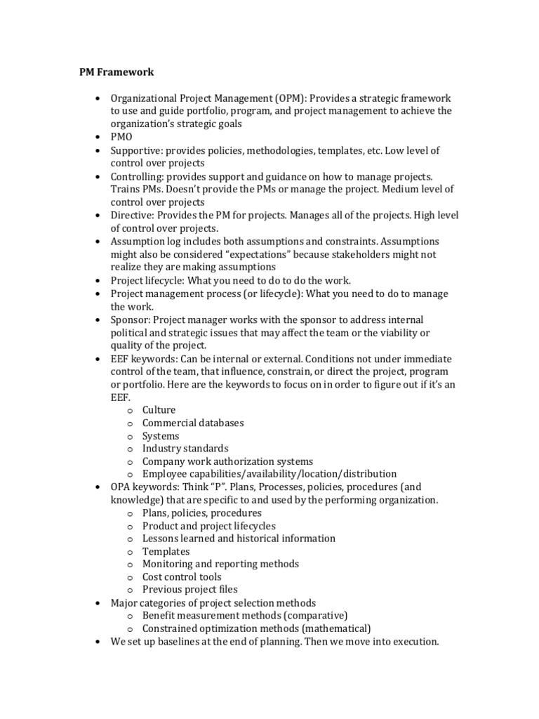 PMP Study Notes | PDF