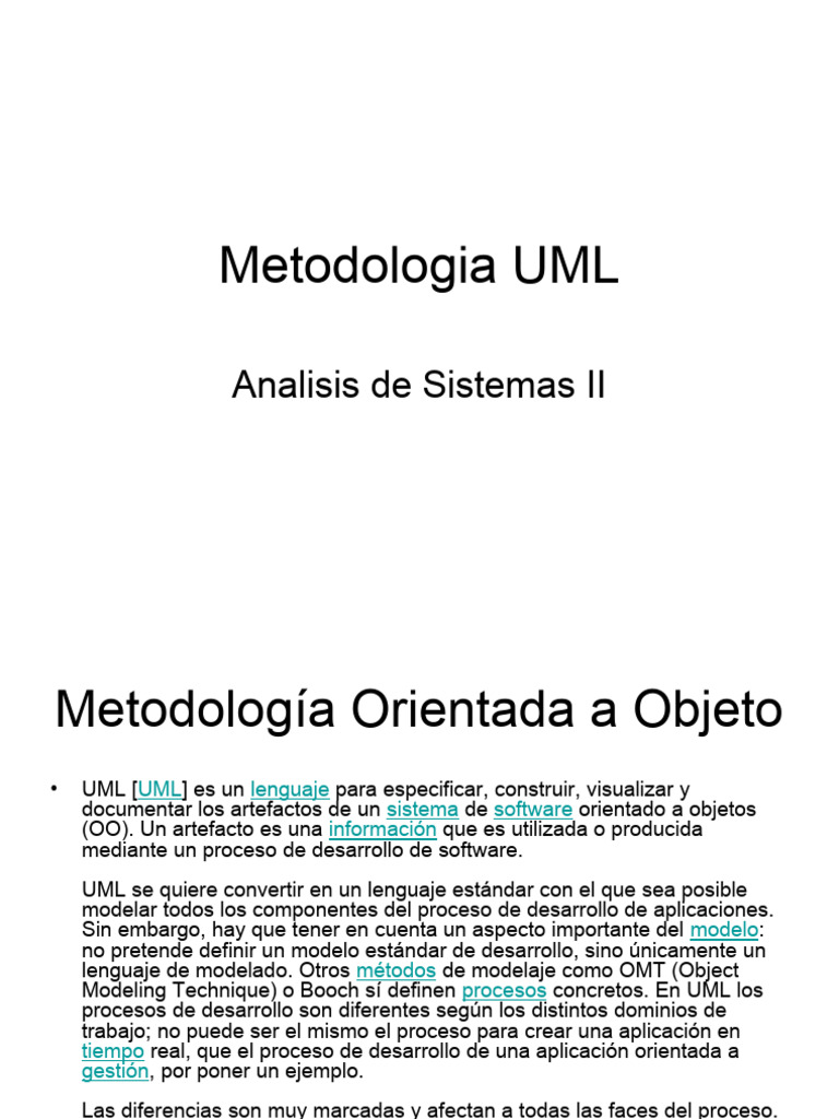 Metodologia UML | PDF | Lenguaje de modelado unificado | Caso de uso
