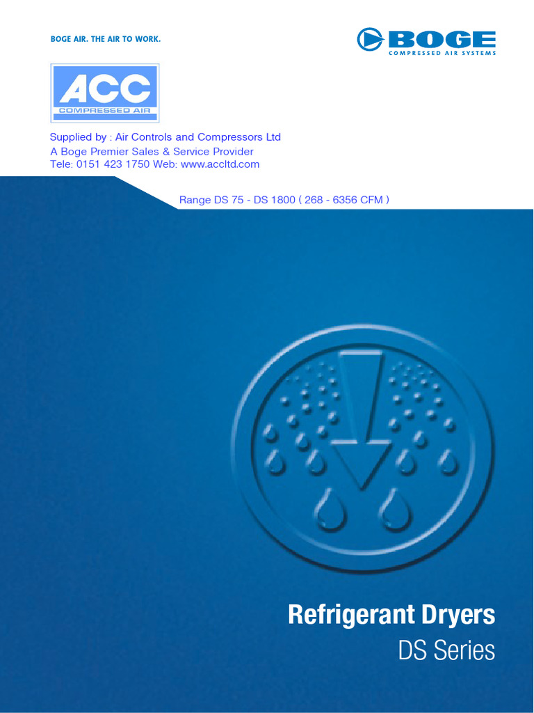 Boge ACC DS75-1800 Dryer Range | PDF