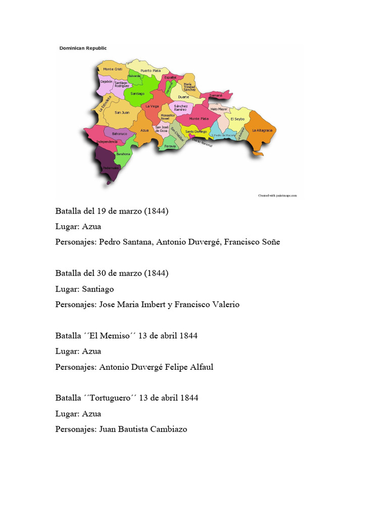 Mapa de La Republica Dominicana | PDF