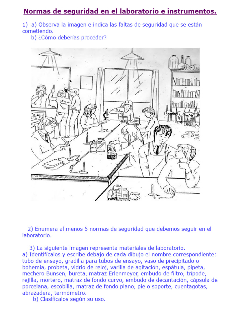 Instrumentos de Laboratorio y Seguridad | PDF