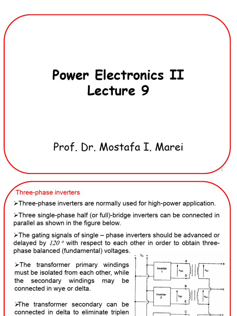 9 Three Phase Inverters | PDF | Power Inverter | Power Electronics