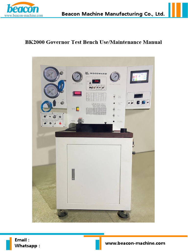 BK2000 Governor Test Bench UseMaintenance Manual | PDF | Technology ...