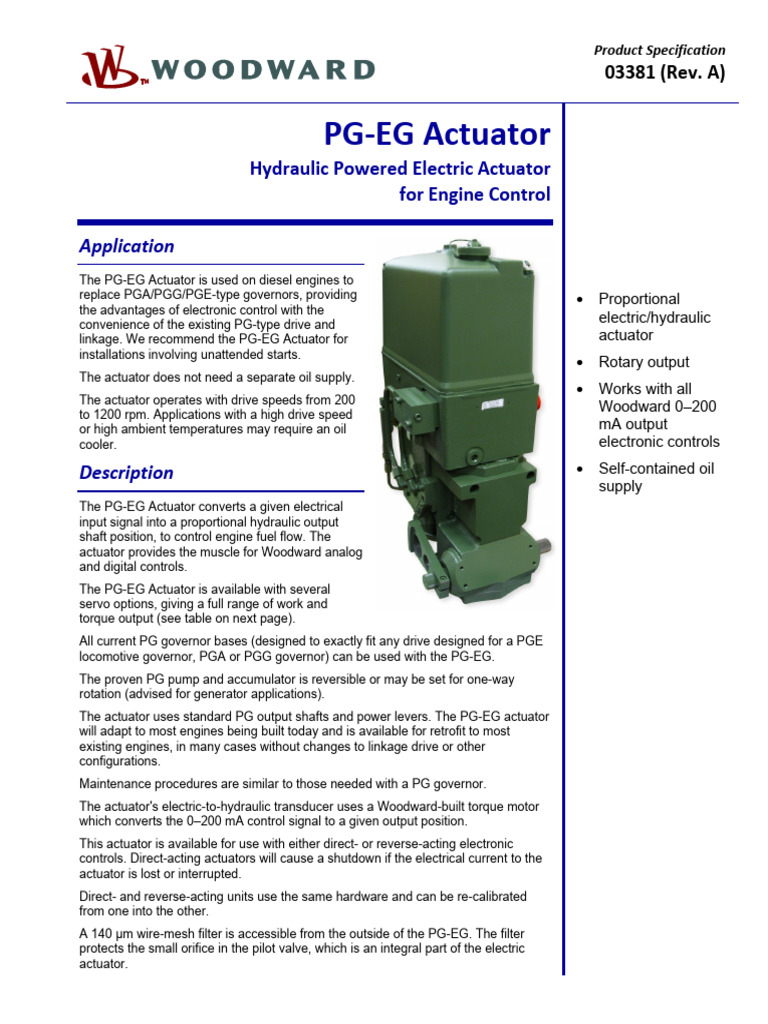 PG EG Actuator | PDF | Actuator | Pump