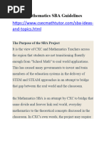 RTGS CSEC Mathematics SBA Guide | PDF | Mathematics | Data