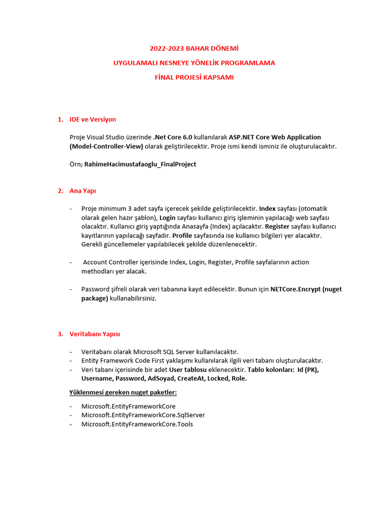 UYNP-Final Projesi | PDF