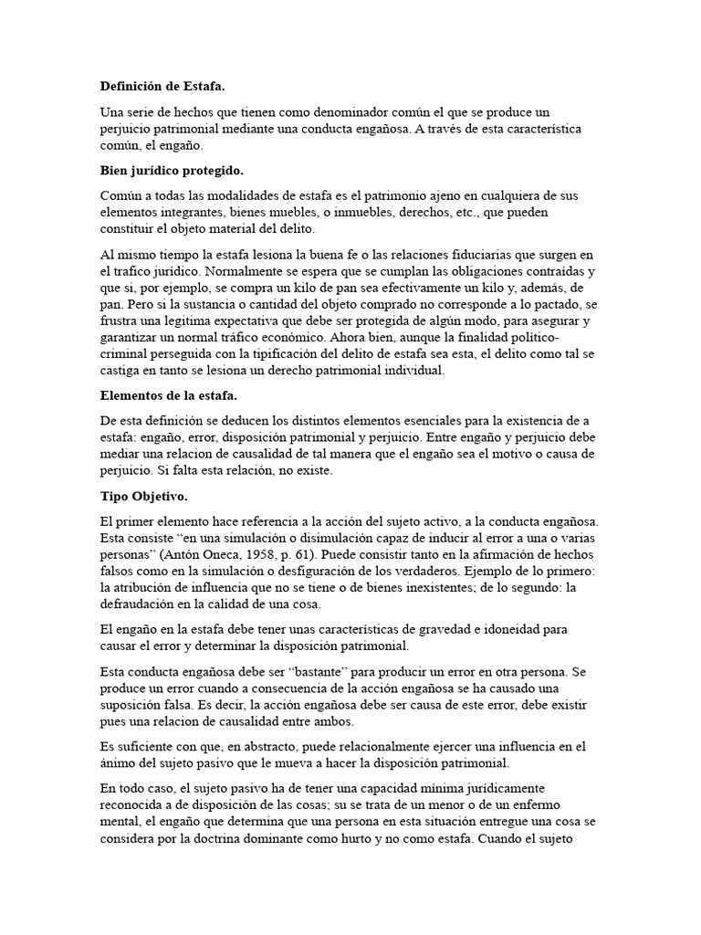 Estafa-Exposicion Penal | PDF | Trucos de confianza | Bienes (Ley)