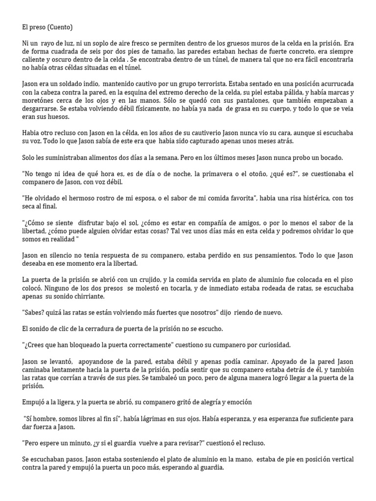 El Preso Cuento | PDF