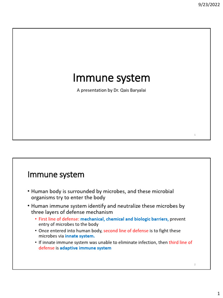 Lecture 7 Physiology, 4th Semester | PDF | Immune System | Innate Immune System
