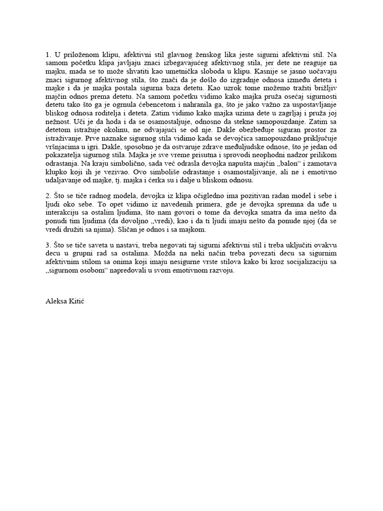 Afektivni Stil, Domaci | PDF