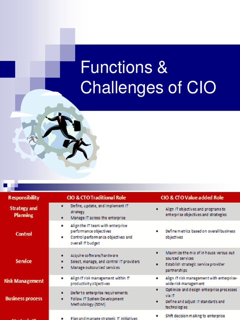 Functions & Challenges of CIO | PDF | Chief Information Officer | Business