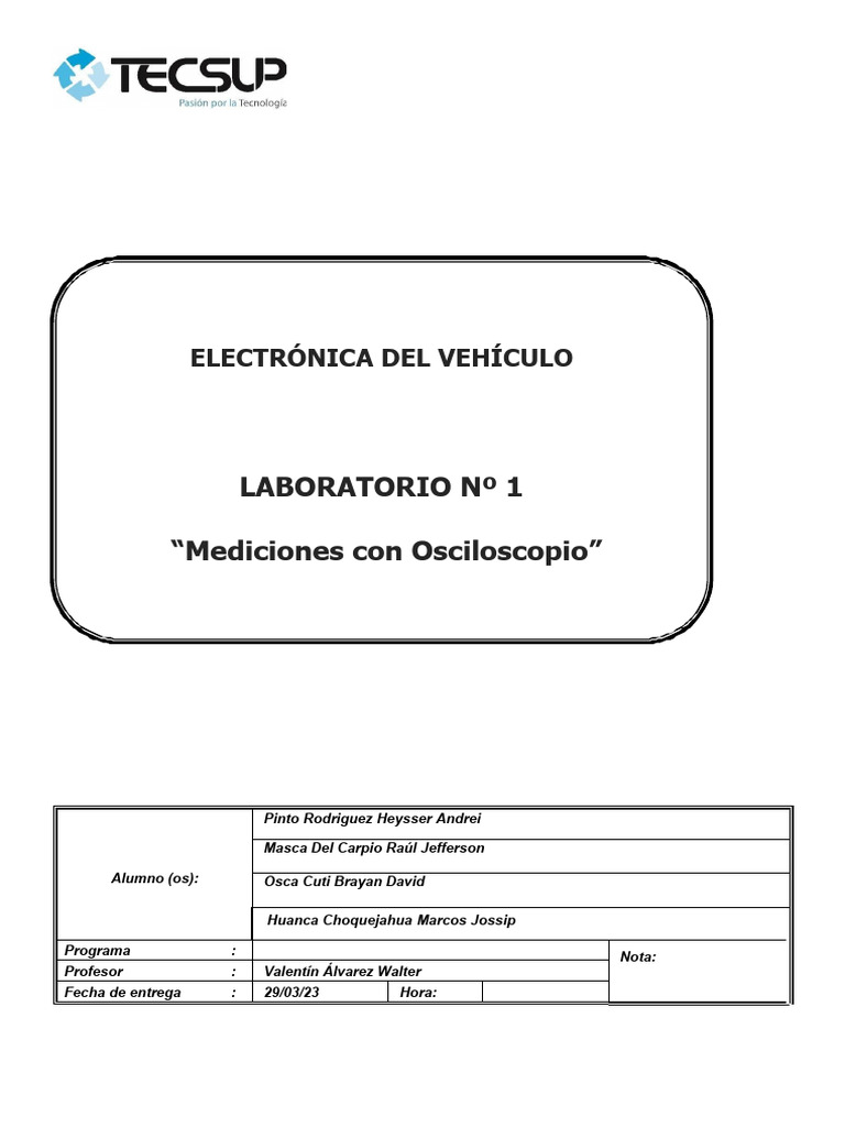 Lab 1 Electronica Del Vehiculo | PDF