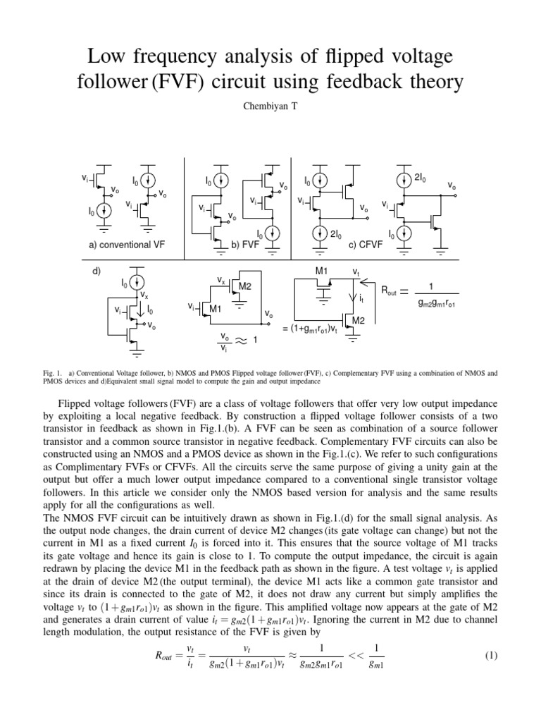 Flipped Voltage Follower FVF Basics 1697203005 | PDF