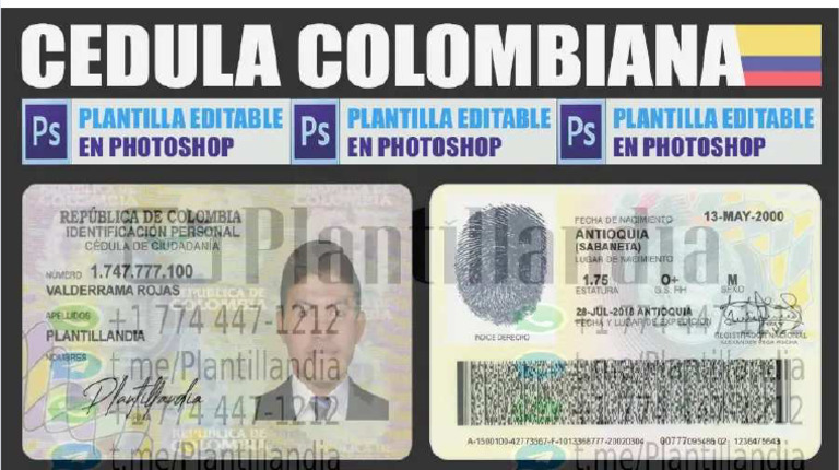 PDF Plantilla de Cedula Colombiana - Compress | PDF