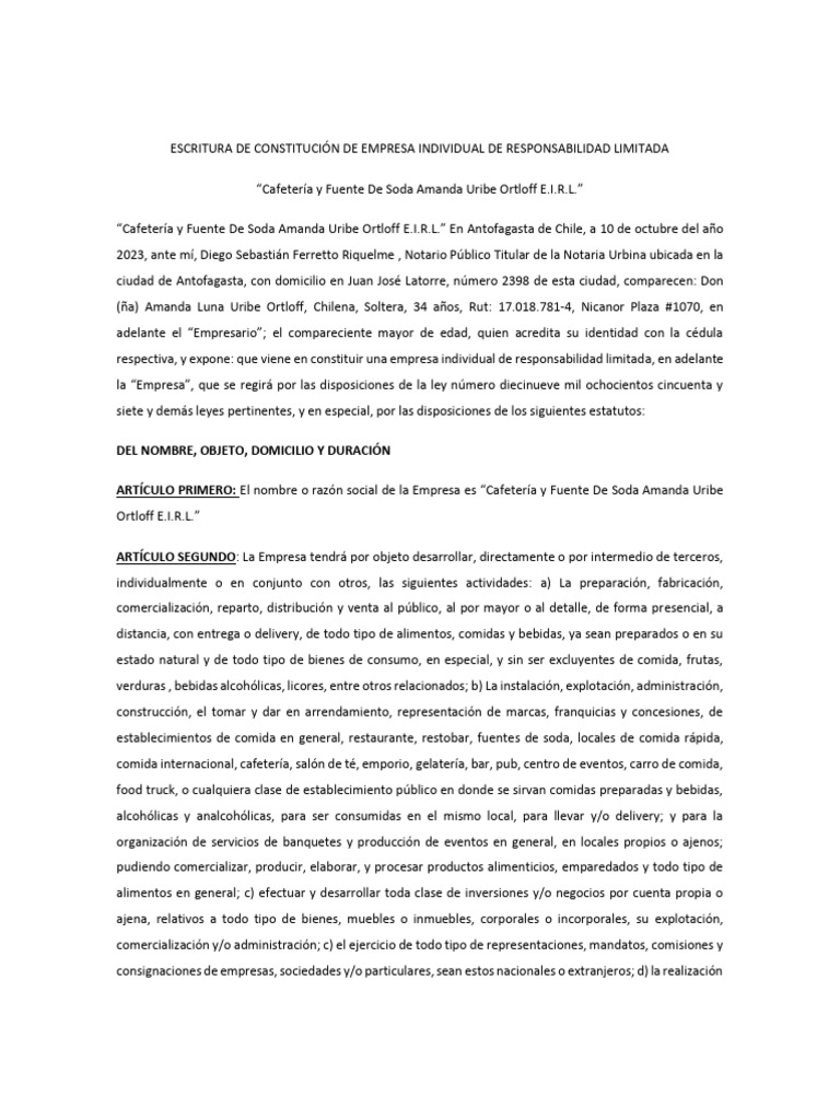 Escritura Publica | PDF