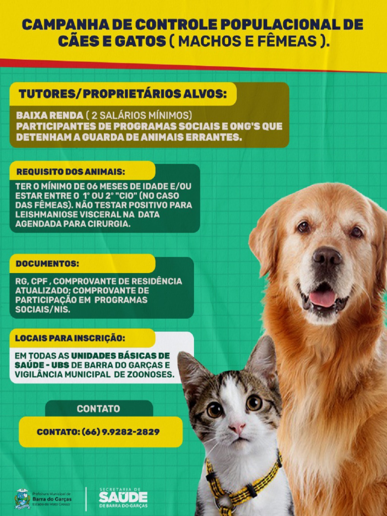 Campanha de Controle Populacional de Cães e Gatos | PDF