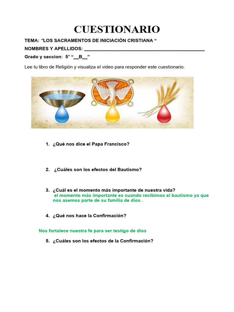 Los Sacramentos de Iniciación Cristiana | PDF | Religión y espiritualidad