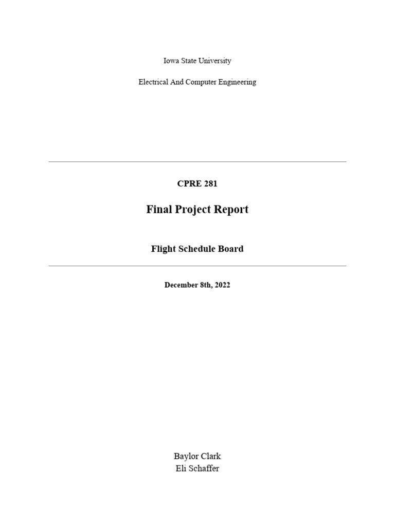 281 Final Project - Eli and Baylor | PDF | Logic Gate | Digital Electronics