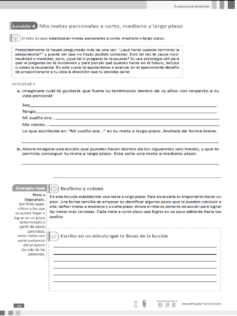 2) Act. 2 - Mis Metas Personales A Corto, Mediano y Largo Plaz0 | PDF