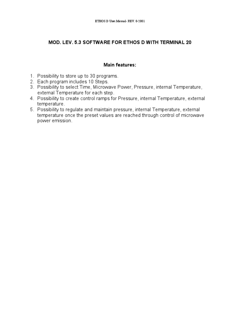 EthosD SW | PDF | Computer Terminal | Personal Computers