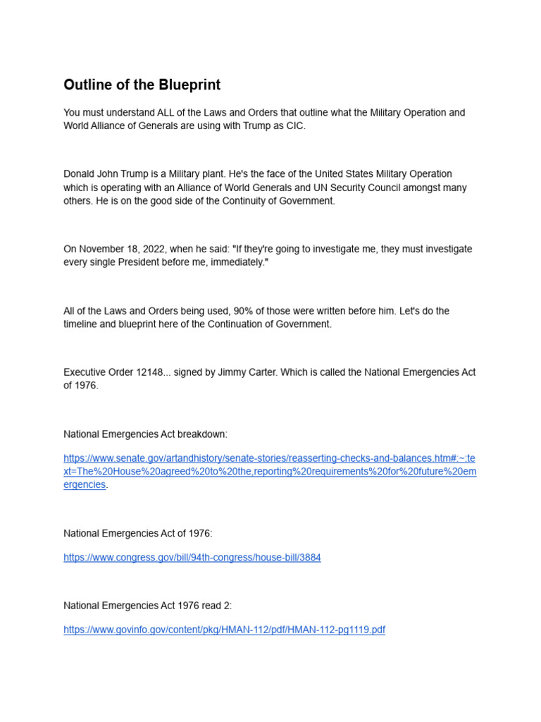Outline of The Blueprint by Derek Johnson | PDF | Federal Emergency ...