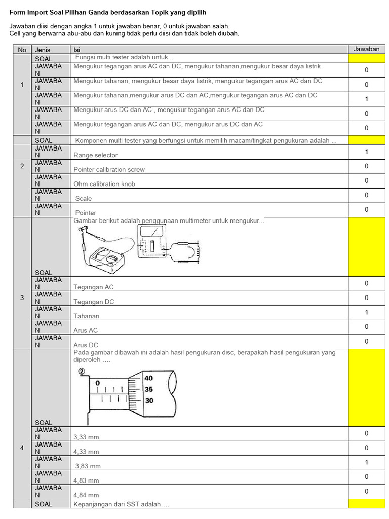 Soal PTS Ganjil 2023 - Pdto-Kelas X TKR - Latif | PDF