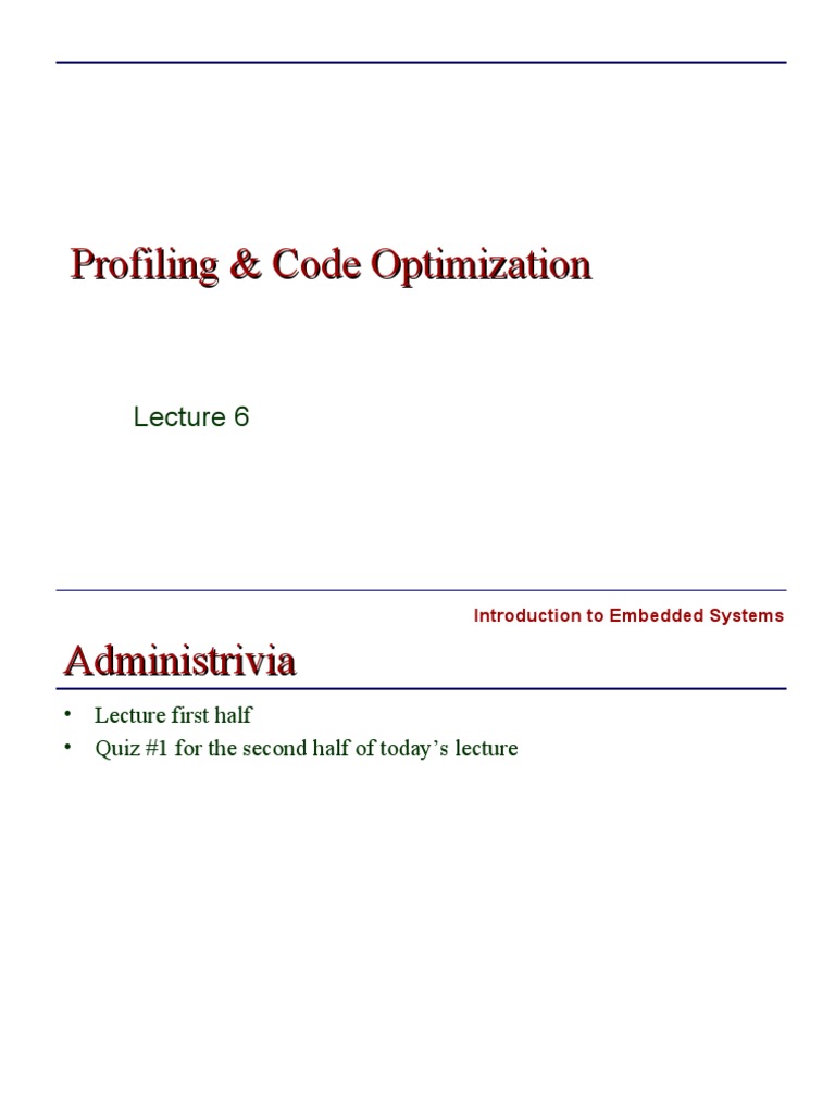 06 Profiling | PDF | Program Optimization | Subroutine