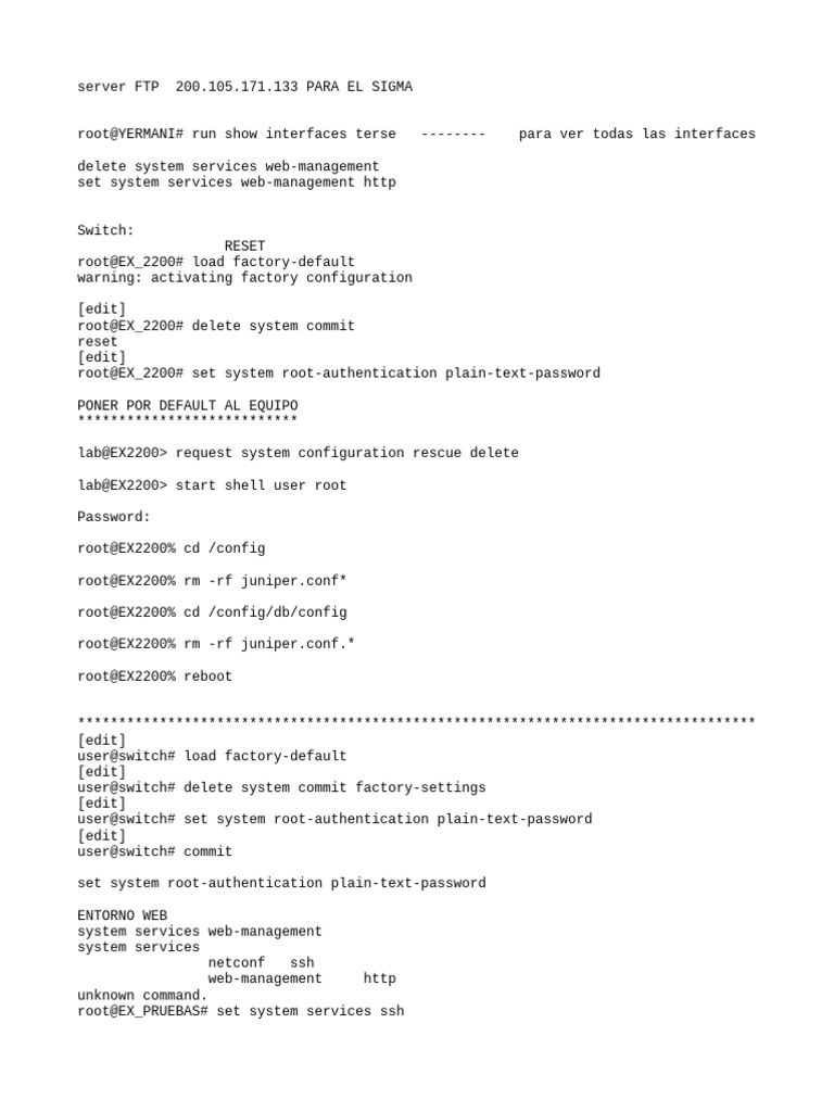 Comandos Junos | PDF | Ingeniería Informática | Protocolos de capa de red