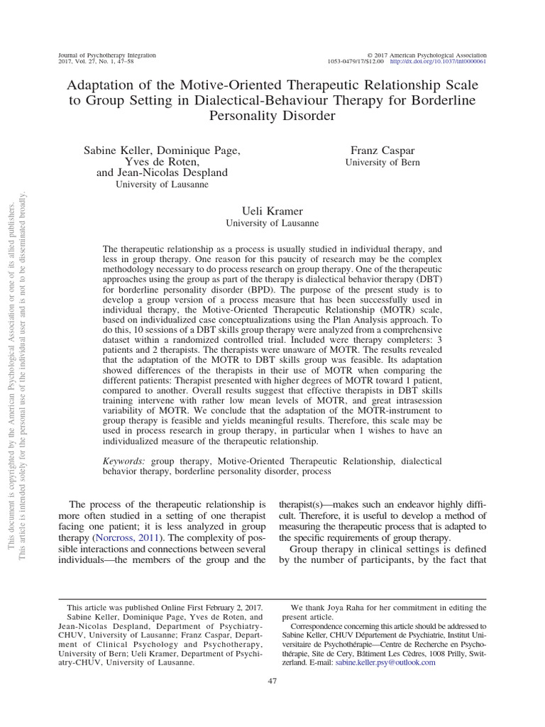 Retrieve | PDF | Psychotherapy | Dialectical Behavior Therapy