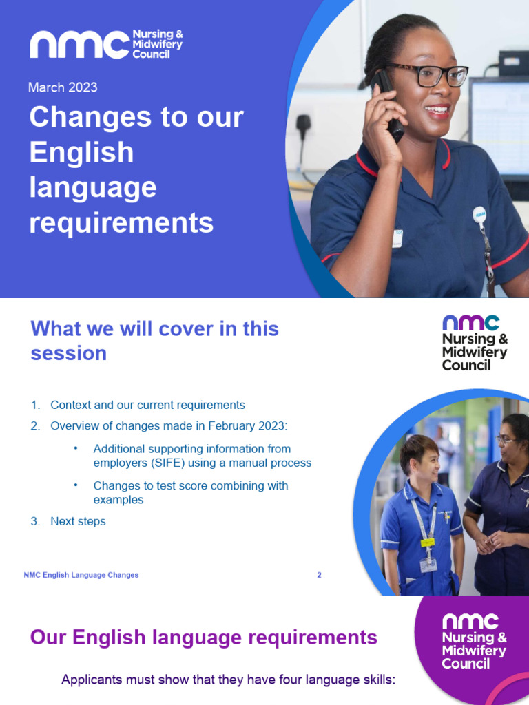 NMC English Language Presentation | PDF | International English ...