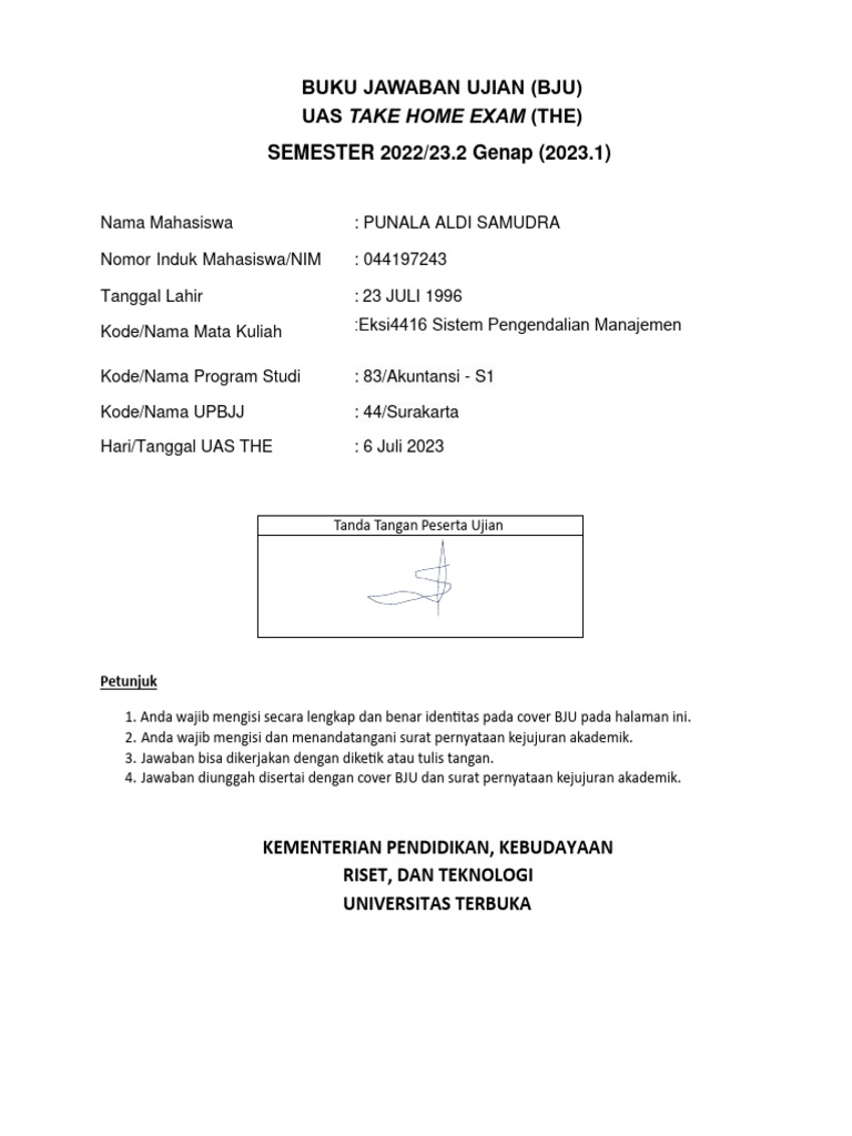 Eksi4416 Sistem Pengendalian Manajemen | PDF