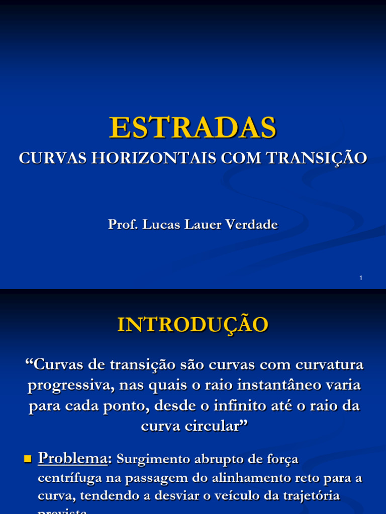 Aula 6 - Curvas horizontais com transição | PDF