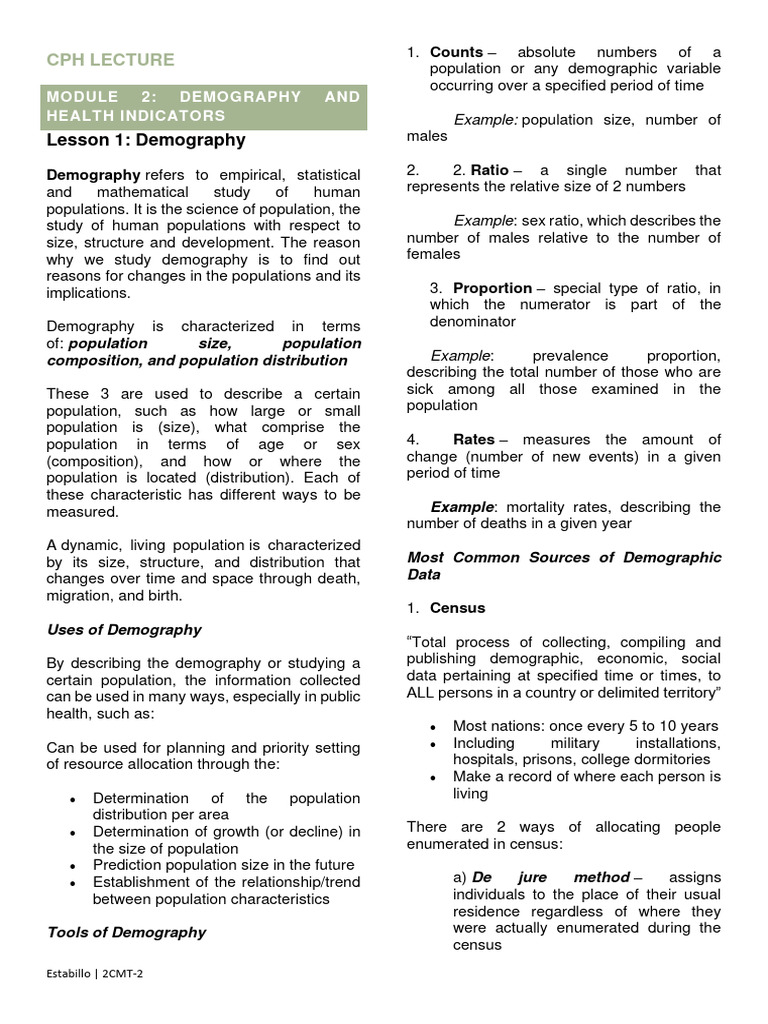 CPH Lec Midterm | PDF