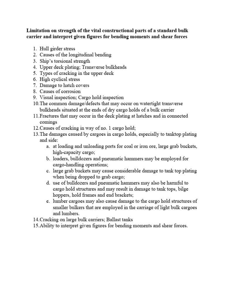 Limitation On Strength of The Vital Constructional Parts of A Standard ...