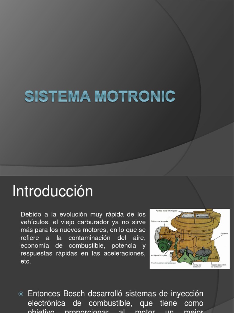 Sistema Motronic | PDF | Carburador | Energía y recursos