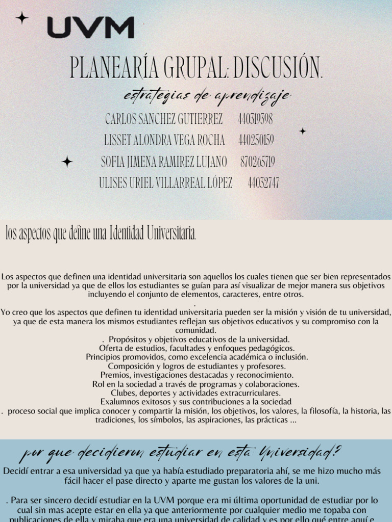 Discusion. Estrategias | PDF