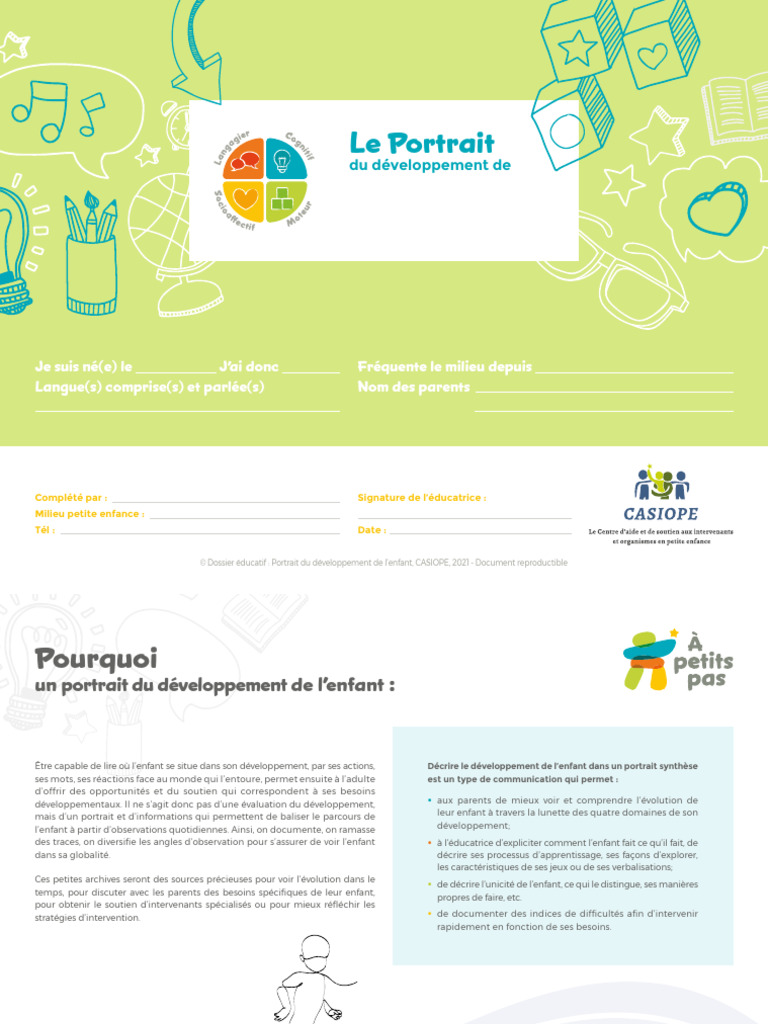 CASIOPE Mise A Jour Du Portrait Du Developpement 2021 Enfants FR WEB | PDF