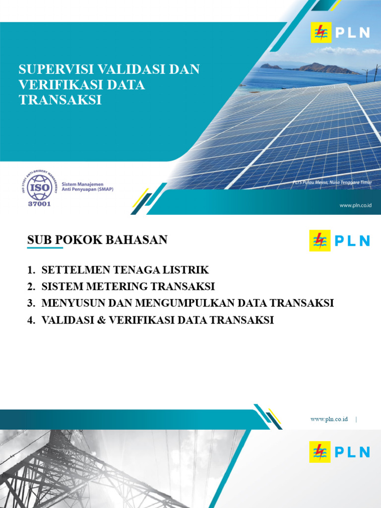 BAB 2. Supervisi Validasi - Verifikasi Data Transaksi | PDF