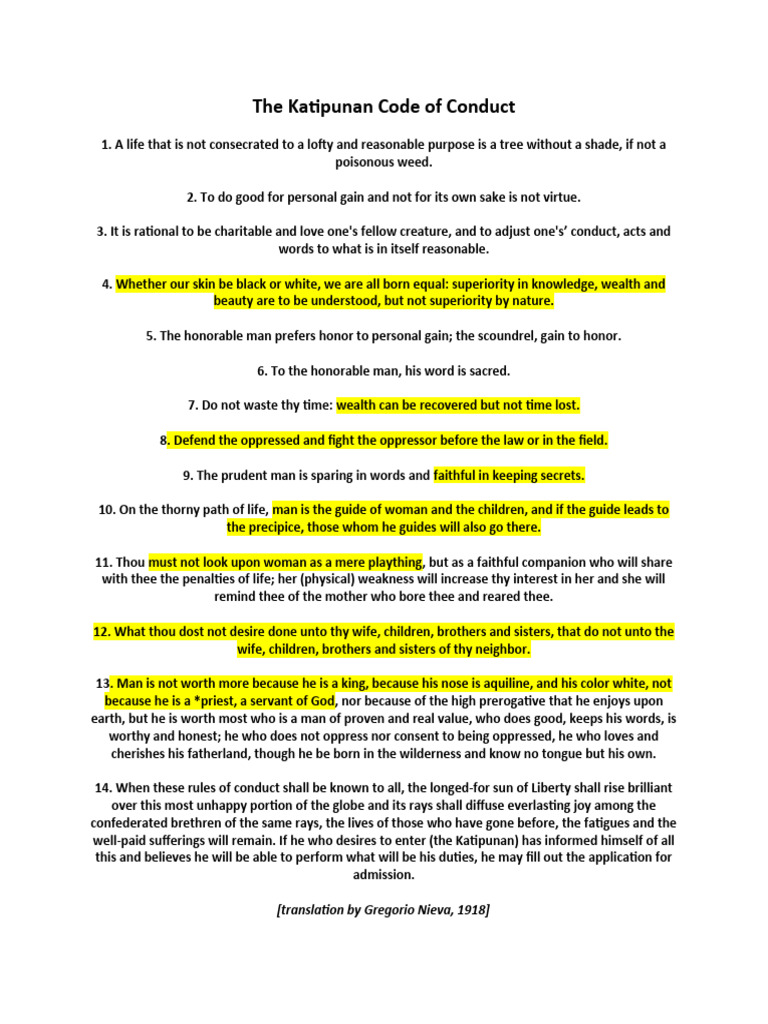 GRP 3 Kartilya NG Katipunan | PDF