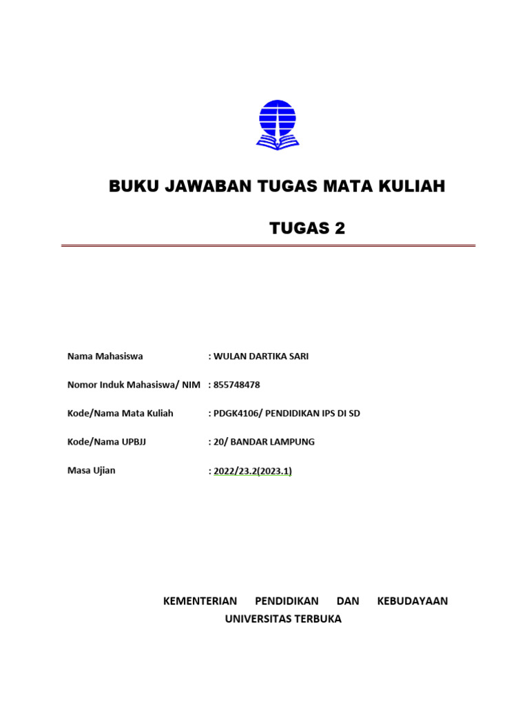 BJT 2 Pendidikan IPS SD | PDF